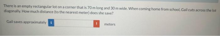Solved There is an empty rectangular lot on a corner that is | Chegg.com