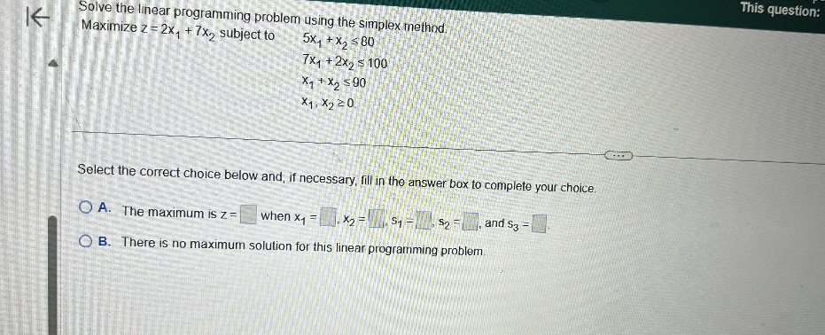 Solved Solve the linear programming problem using the | Chegg.com