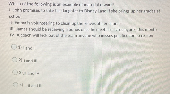 Solved Which of the following is an example of material | Chegg.com