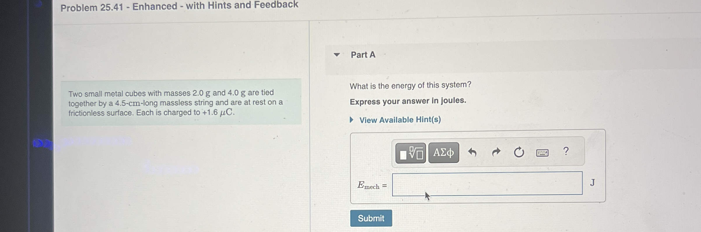 Solved Problem 25.41 - ﻿Enhanced - ﻿with Hints and | Chegg.com