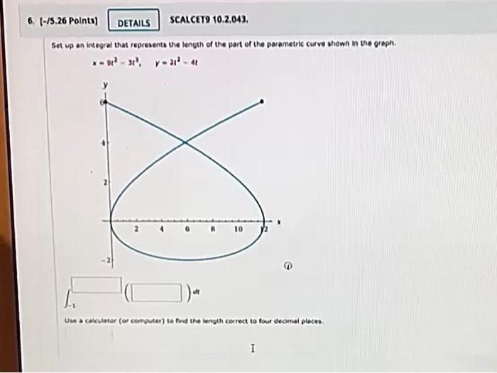 Solved Set up an integral that represents the length of the | Chegg.com