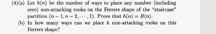 4a Let Hn Be The Number Of Ways To Place Any 