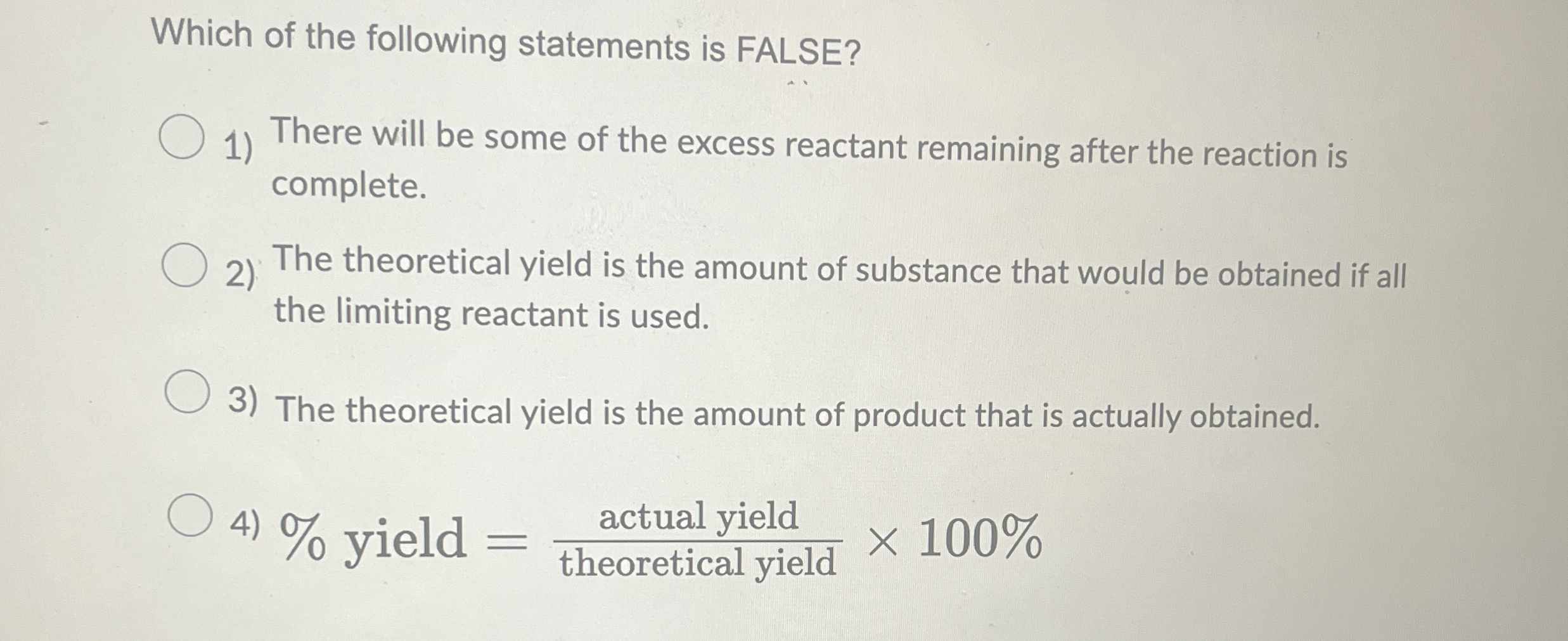 Solved Which of the following statements is FALSE?There will | Chegg.com