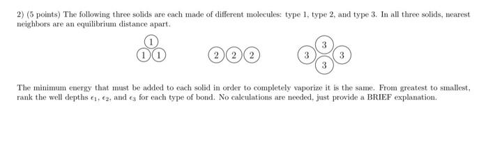 Solved 2) (5 points) The following three solids are each | Chegg.com