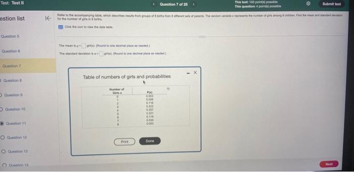 Solved estion list tre toa number of grita in a lairta. | Chegg.com