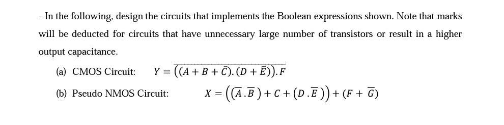 Solved - In the following, design the circuits that | Chegg.com