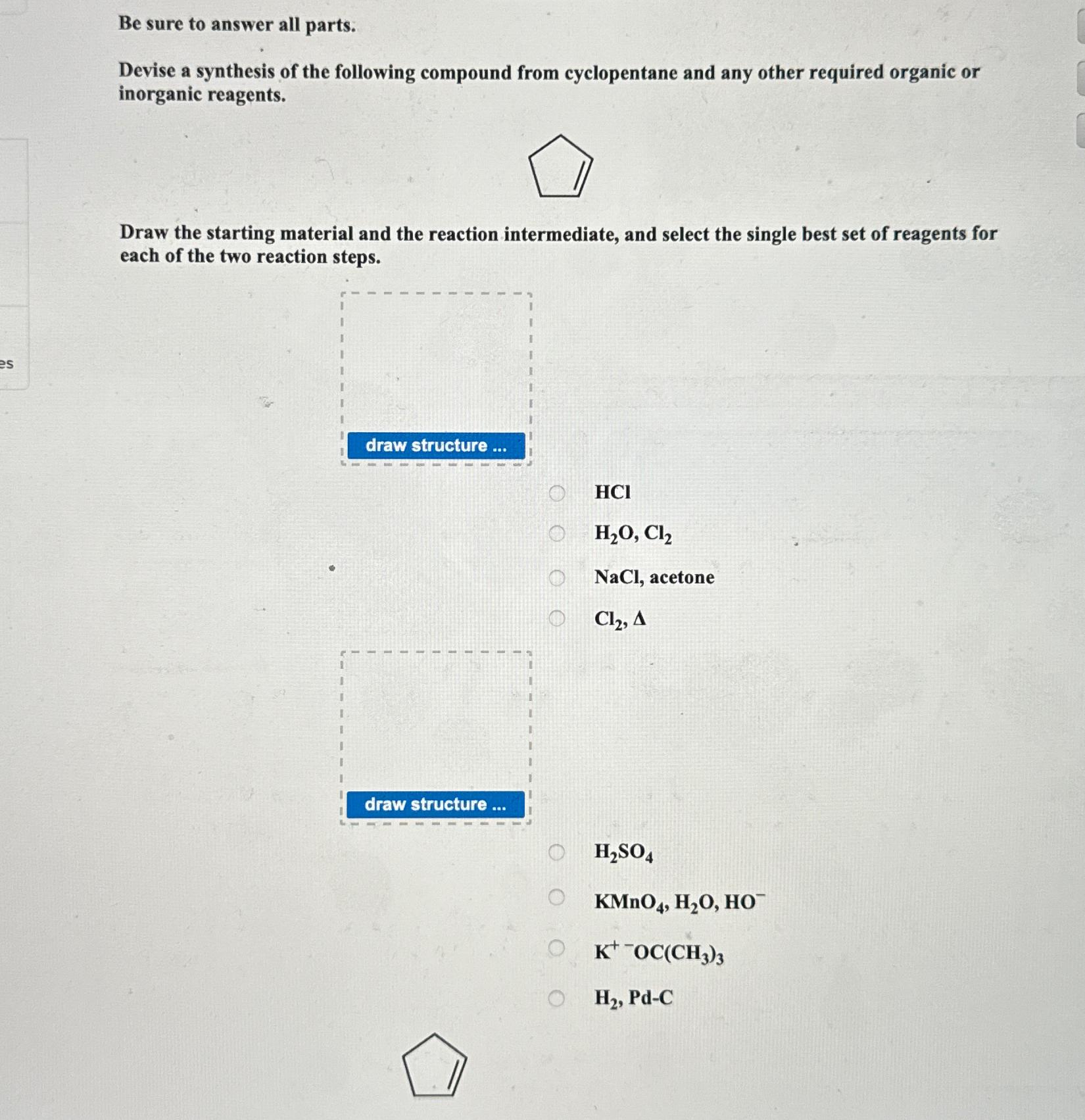 Solved Be sure to answer all parts.Devise a synthesis of the | Chegg.com