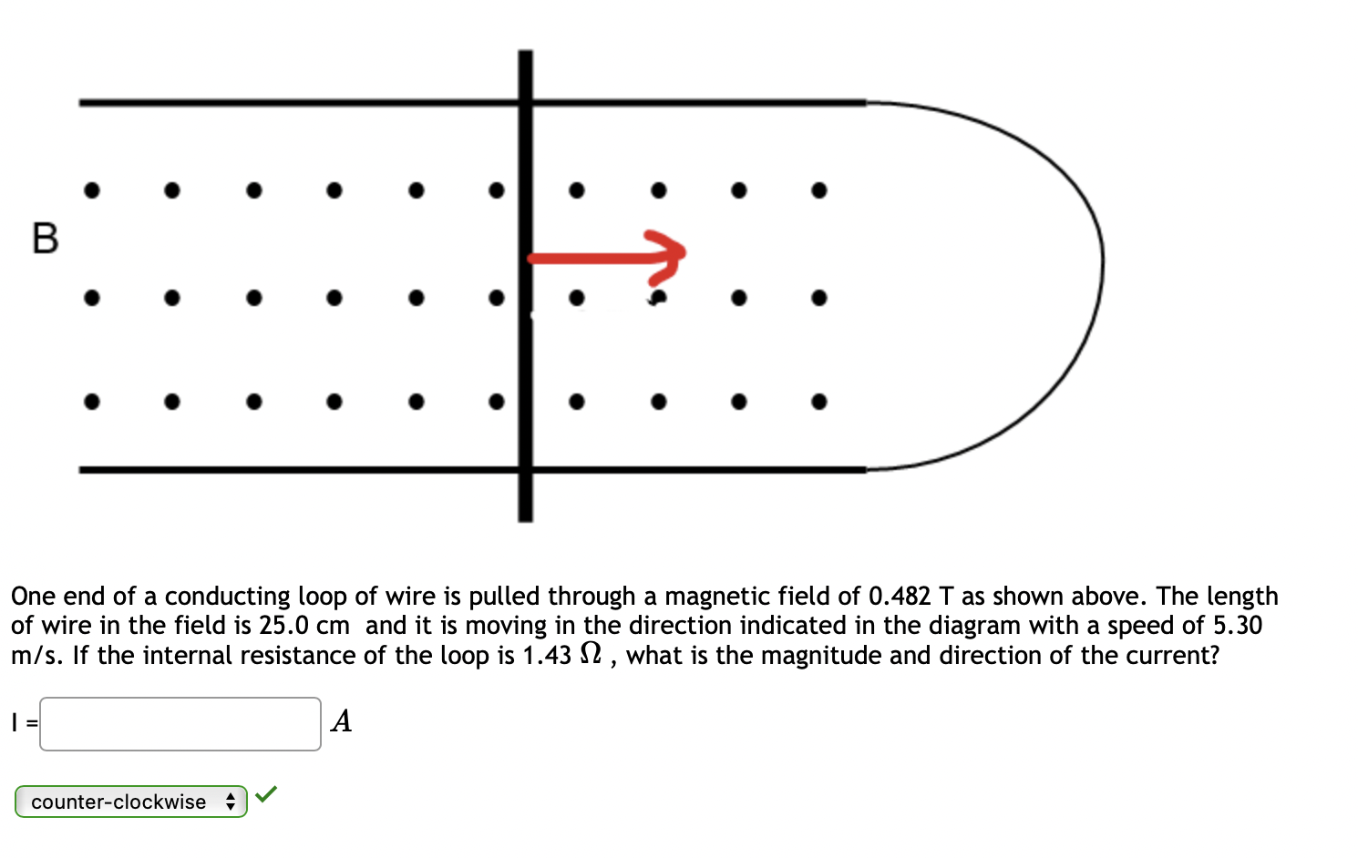Solved One end of a conducting loop of wire is pulled | Chegg.com