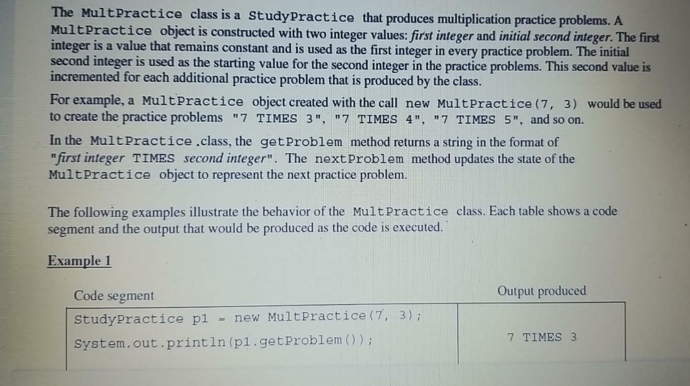 Solved 2a) 2a) Write a StudyPractice interface. The | Chegg.com