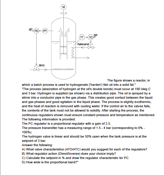 Solved The figure shows a reactor, inwhich a batch process | Chegg.com