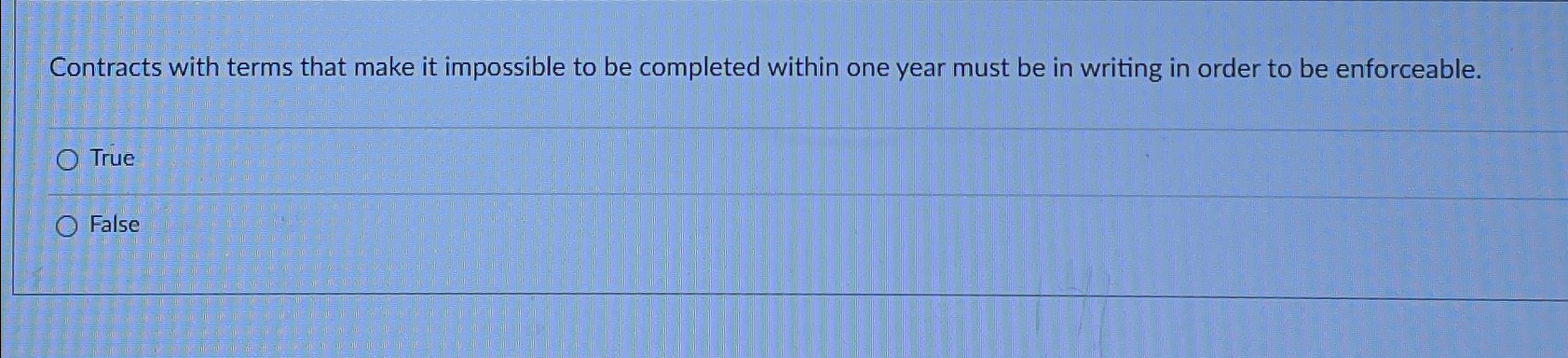 Solved Contracts with terms that make it impossible to be | Chegg.com