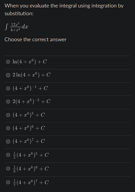 Solved When you evaluate the integral using integration | Chegg.com