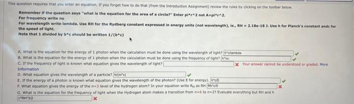 Solved This question requires that you enter an equation. If | Chegg.com