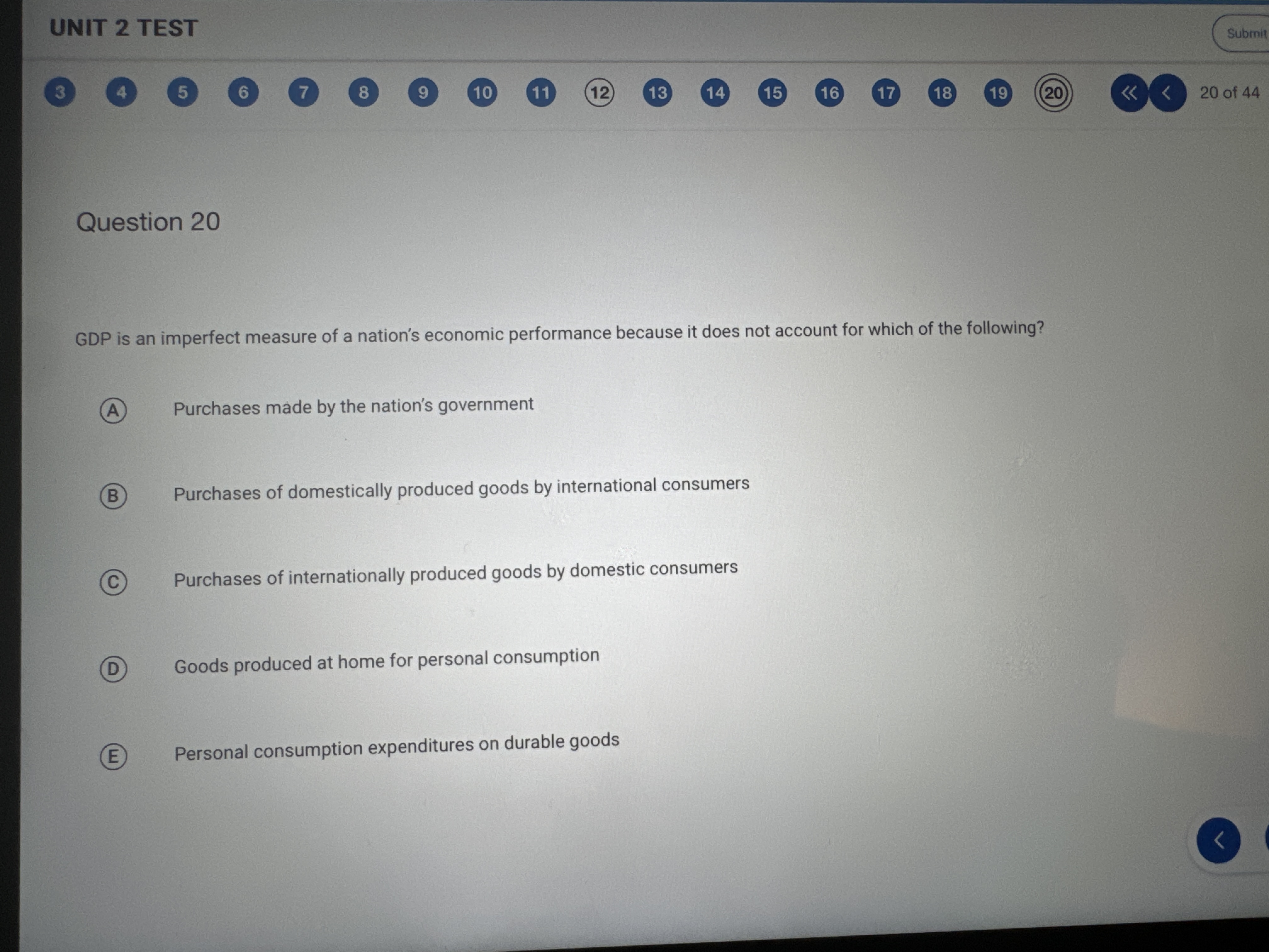 Solved GDP is an imperfect measure of a nation's economic | Chegg.com