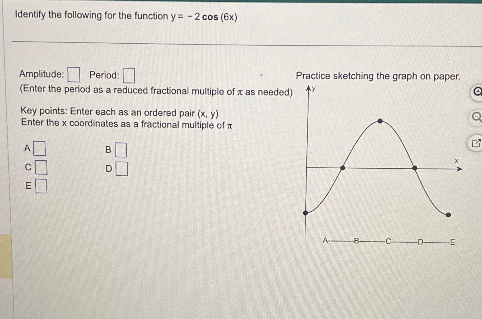 Solved Identify the following for the function | Chegg.com