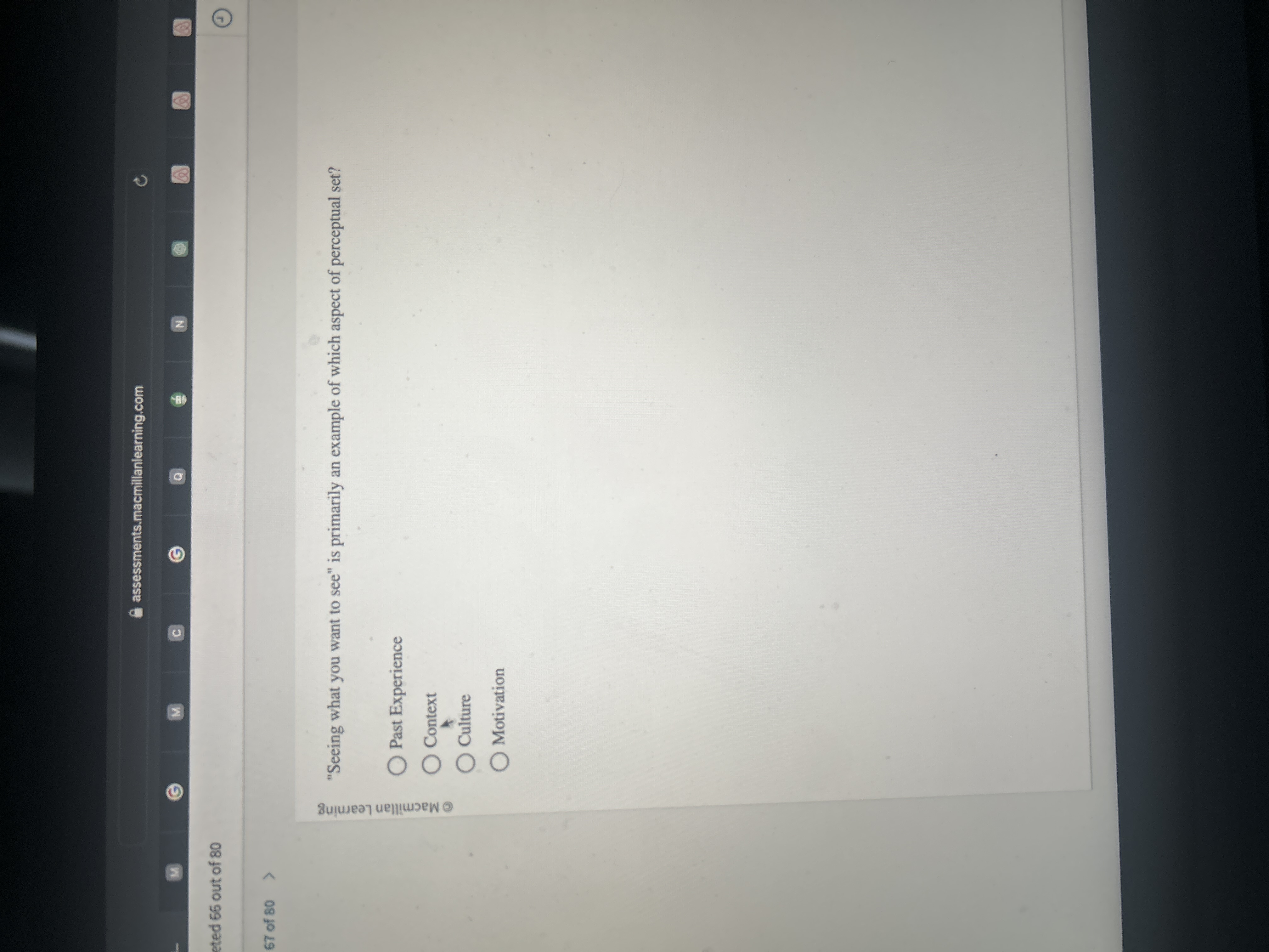 Solved "Seeing what you want to see" is primarily an example | Chegg.com