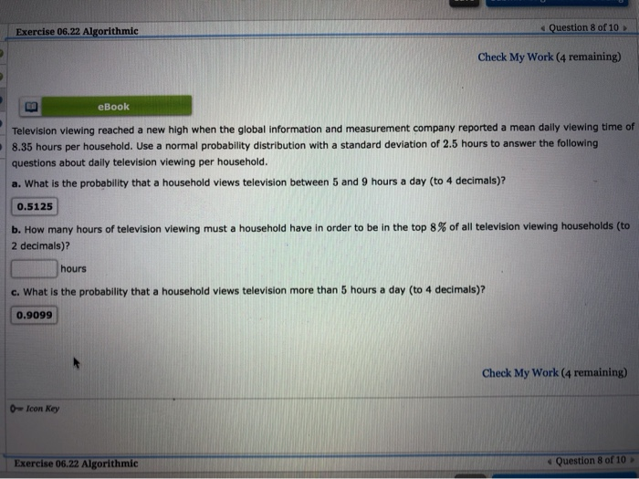 Solved Exercise 06.22 Algorithmic Question 8 of 10 Check My | Chegg.com