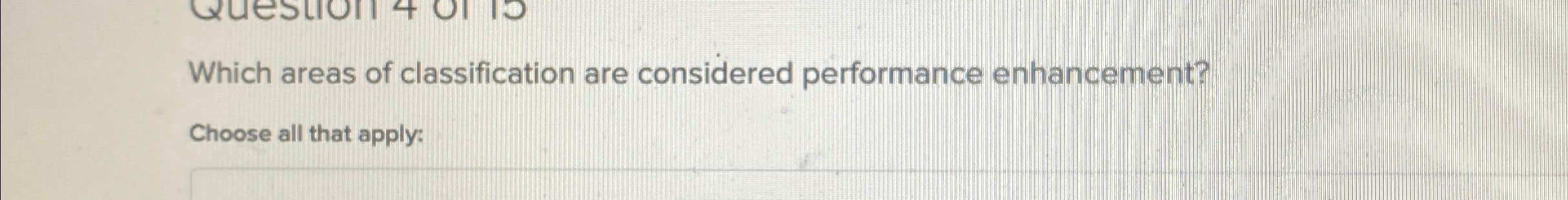 Solved Which areas of classification are considered | Chegg.com