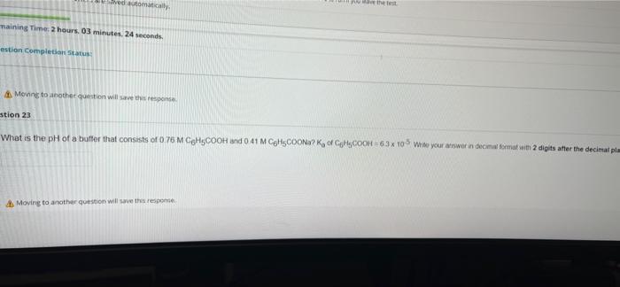 Solved ved automatically the rest maining Time 2 hours. 03 | Chegg.com