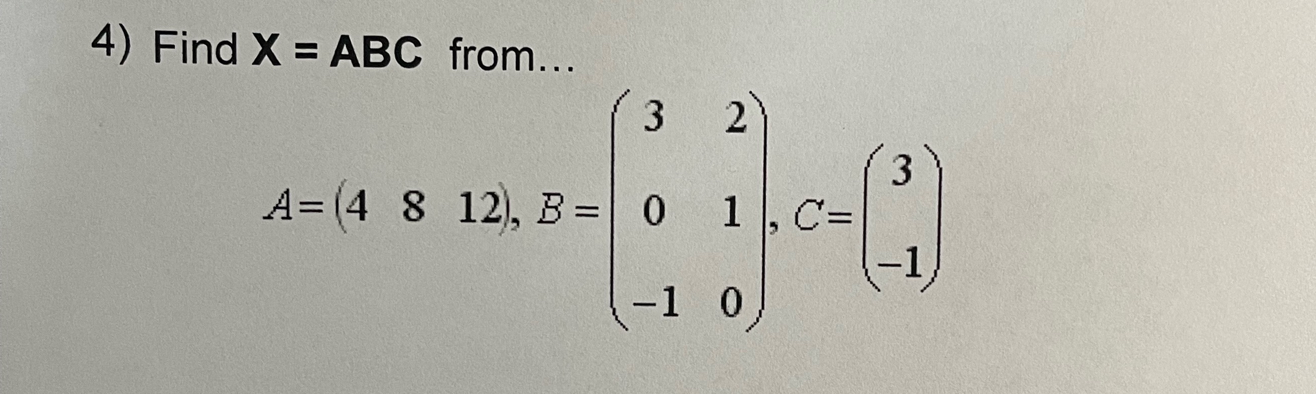 Solved Find x=ABC | Chegg.com