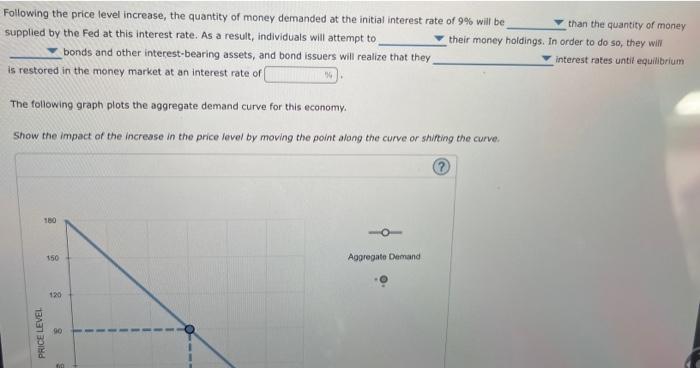 Following the price level increase, the quantity of | Chegg.com