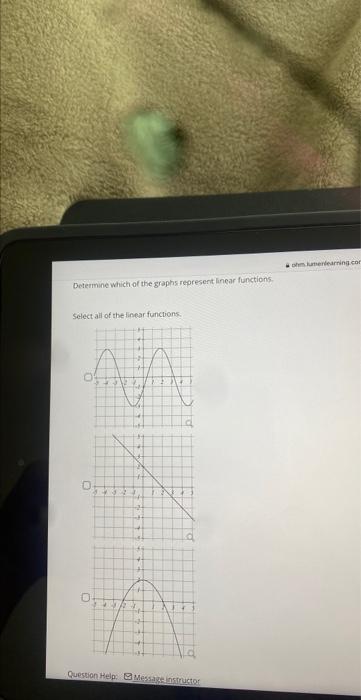 Solved Detemmine which of the graphs represent linear | Chegg.com