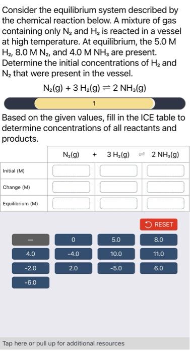 Solved Consider the equilibrium system described by the | Chegg.com