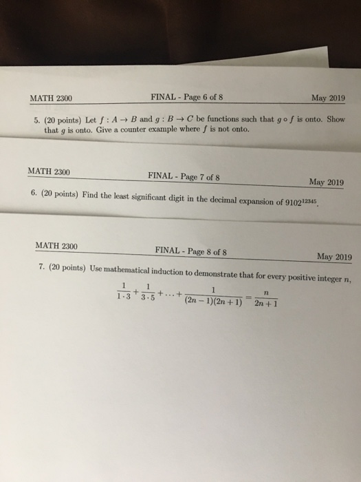 Solved 1. (20 points) True or false. Justify with either a | Chegg.com