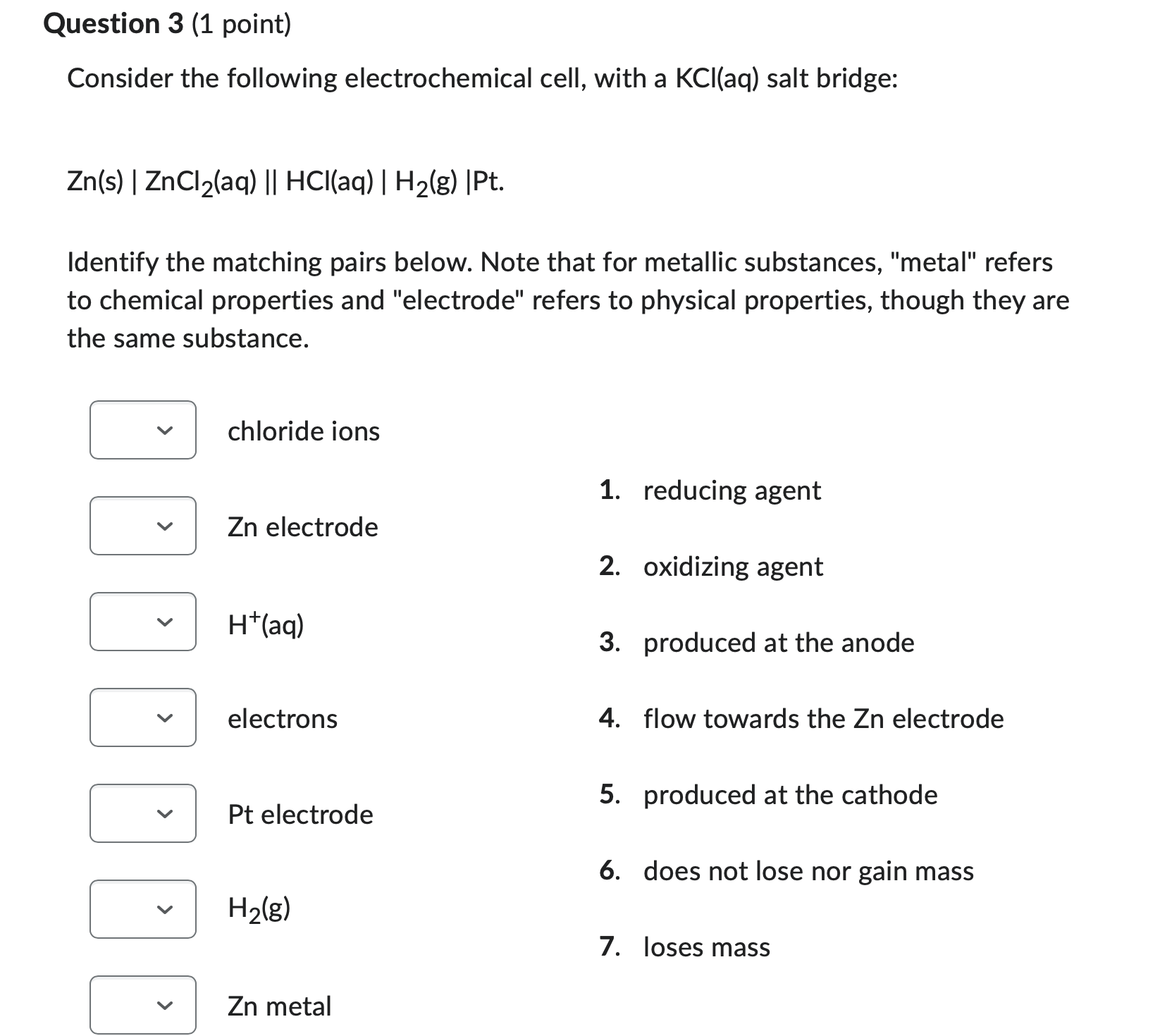Solved Question 3 (1 ﻿point)Consider the following | Chegg.com