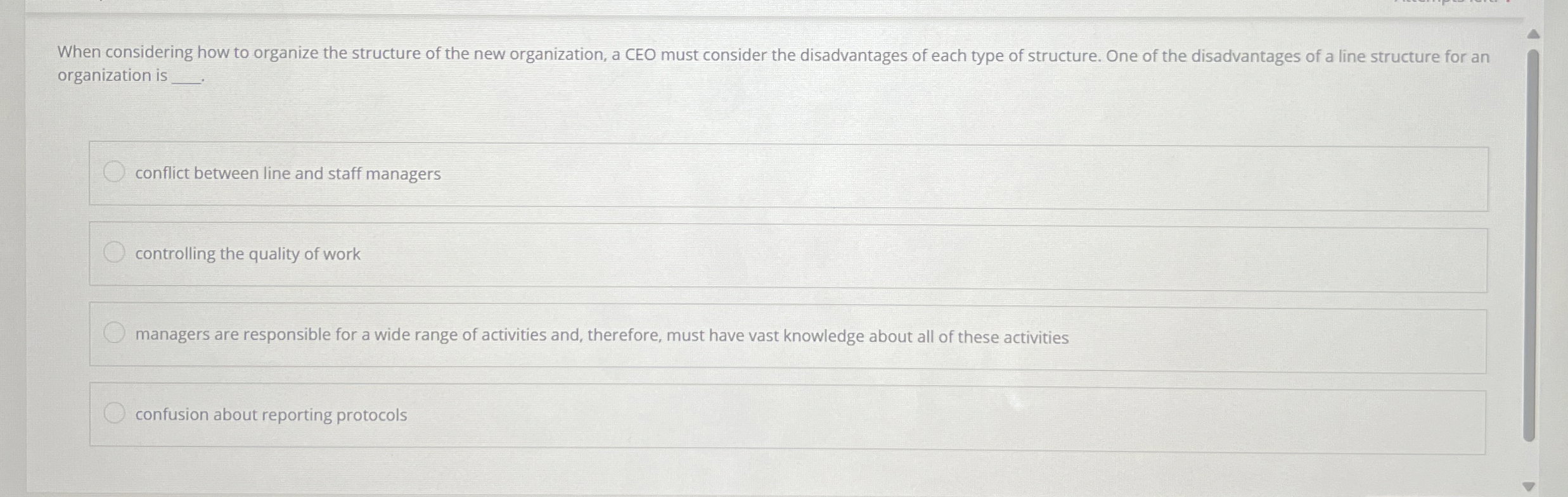 Solved When considering how to organize the structure of the | Chegg.com