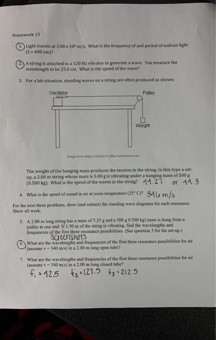 Solved Homework 13 1. Light travels at 3.00 x 10m/s. What is | Chegg.com
