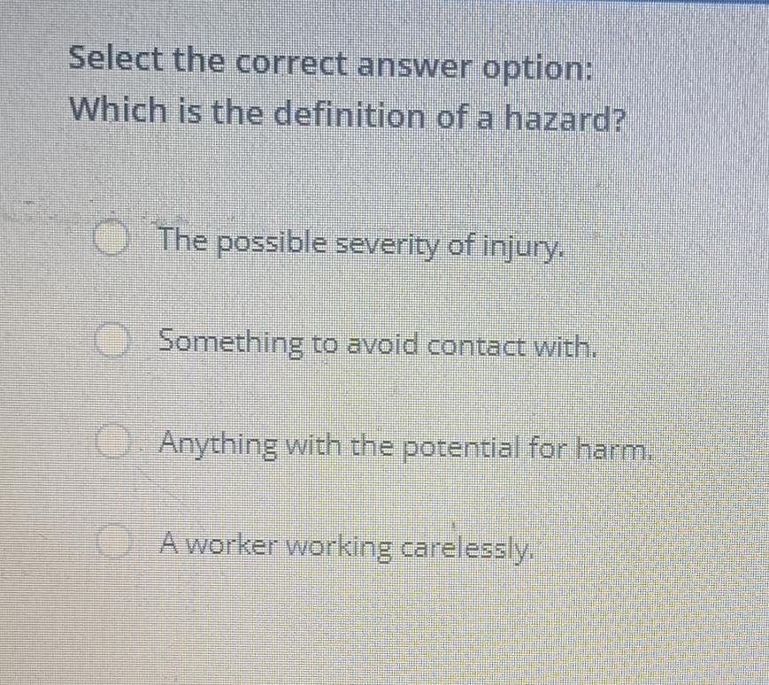 Solved Select the correct answer option: Which is the | Chegg.com