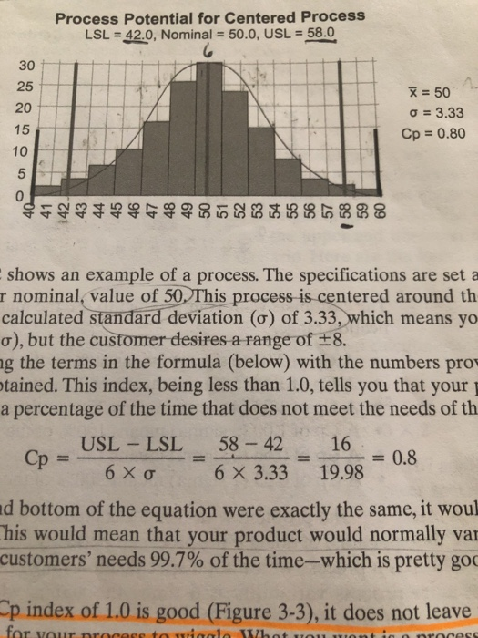 Solved how to caculate the (usl-lsl) from the mean. i am not | Chegg.com