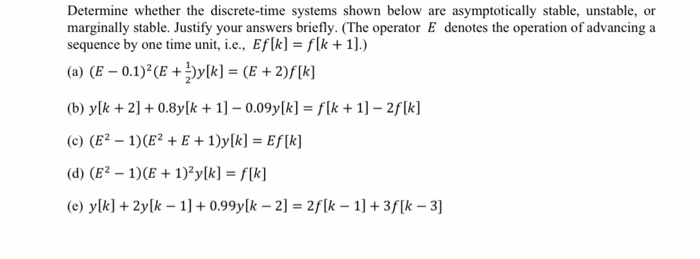 Solved Determine whether the discrete-time systems shown | Chegg.com