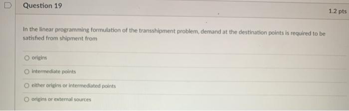Solved In the linear programming formulation of the | Chegg.com