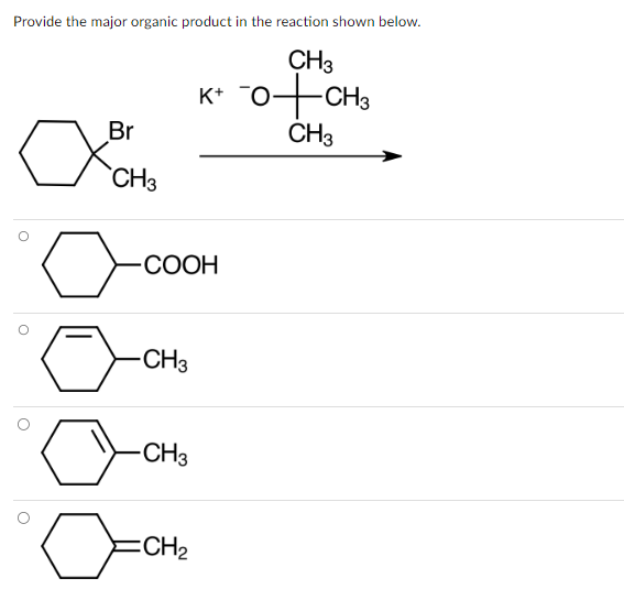 Solved Provide the major organic product in the reaction | Chegg.com
