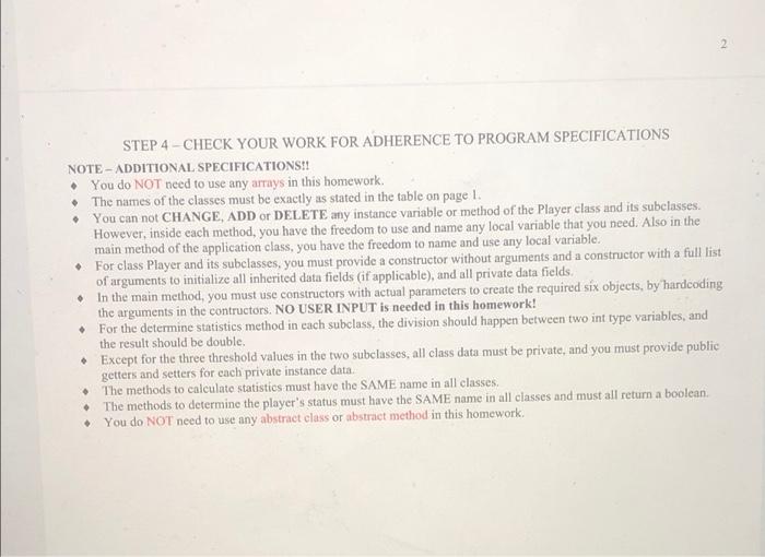 Solved works + STEP 1 - Create Superclass and Subclasses | Chegg.com