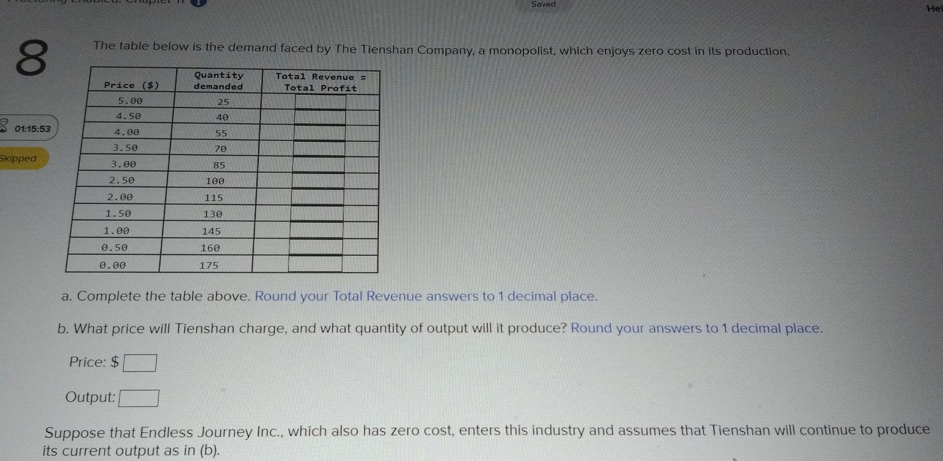 Solved \r\n\r\n\r\n\r\n\r\n\r\nThe table below is the demand | Chegg.com