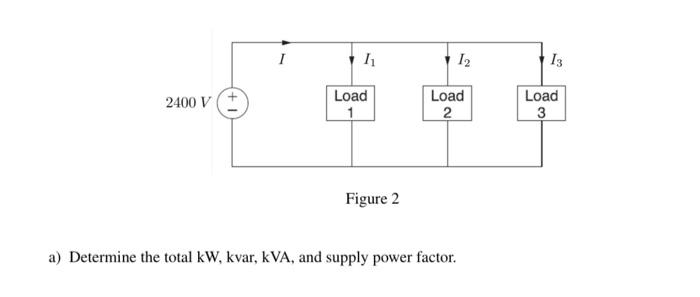 Solved Figure 2 shows three loads connected in parallel | Chegg.com