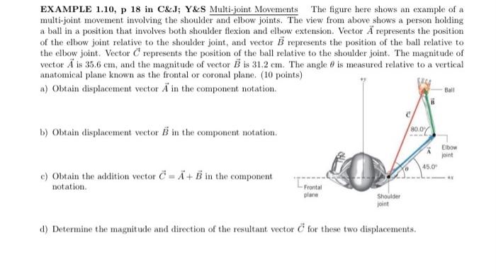 Solved EXAMPLE 1.10, p 18 in C& Y&S Multi-joint Movements | Chegg.com