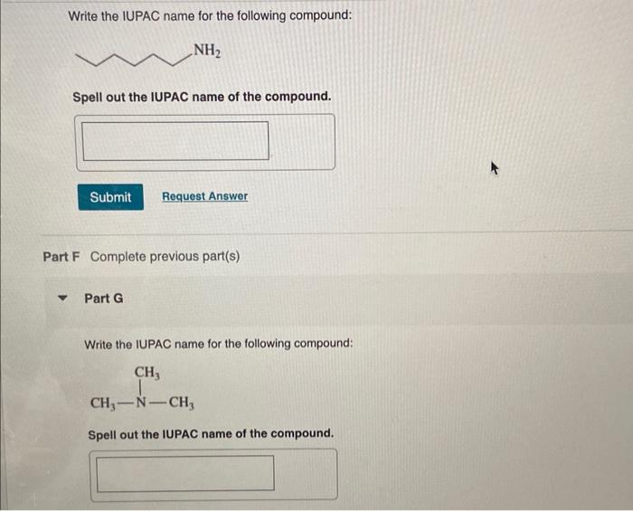 Solved Write the common name for the following compound: | Chegg.com