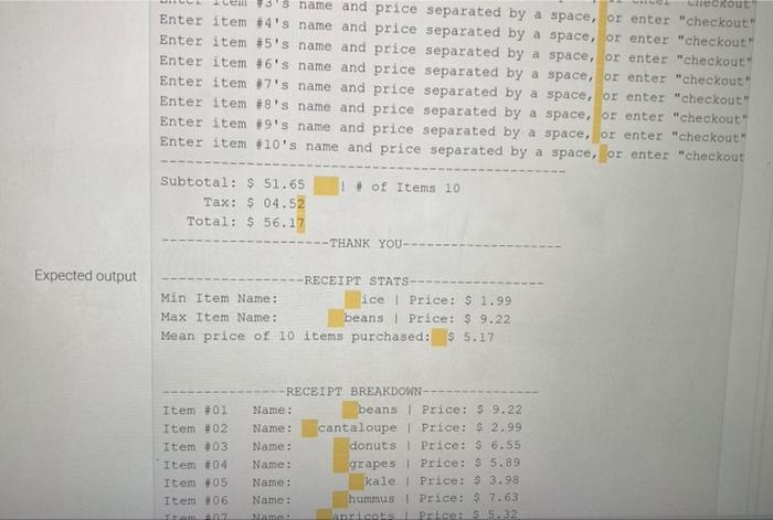 Solved Use the code provided in the class ReceiptMaker and | Chegg.com