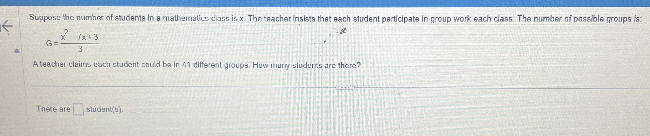 Solved Suppose the number of students in a mathematics class | Chegg.com