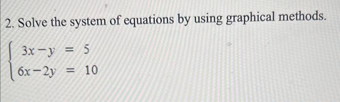 Solved 2. Solve the system of equations by using graphical | Chegg.com