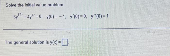 Solved Solve the initial value problem. | Chegg.com
