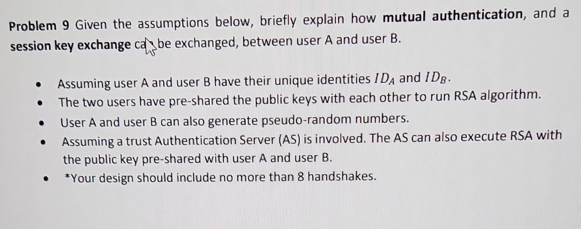 Solved Problem 9 Given the assumptions below, briefly | Chegg.com