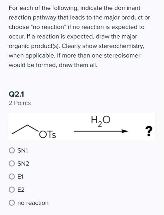 Solved For each of the following, indicate the dominant | Chegg.com