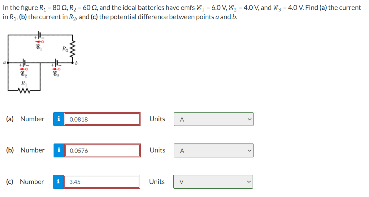 Solved In ﻿the figure R1=80Ω,R2=60Ω, ﻿and the ideal | Chegg.com