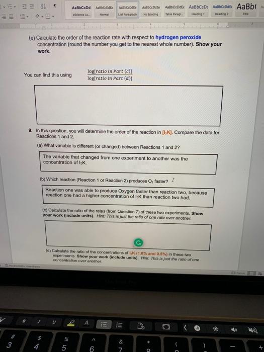 b. Include the data from Reaction 1(10 mL undiluted | Chegg.com