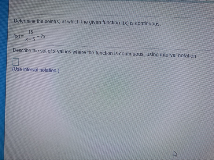 Solved Determine the point(s) at which the given function | Chegg.com